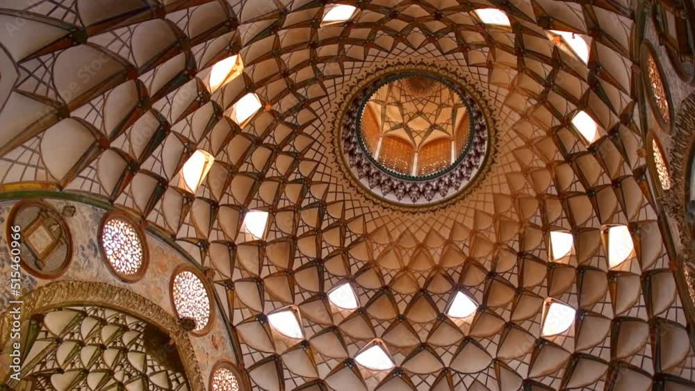 Kashan, Iran - 10th june, 2022: Beautiful dome interior in iranian ...