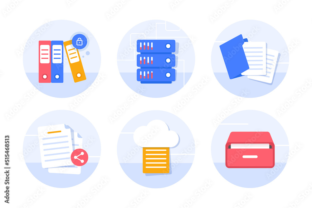 open folder icon,Folder with documents,Document protection concept,flat design icon vector ...