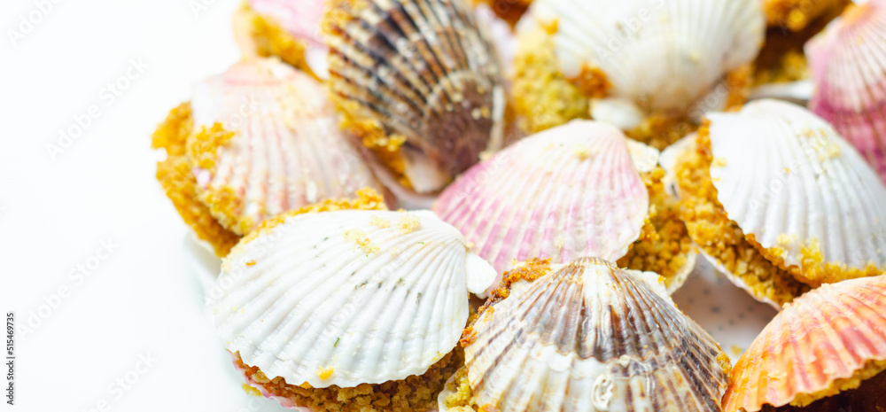 Mini coquilles St. Jacques, Natural scallop shells filled with ...