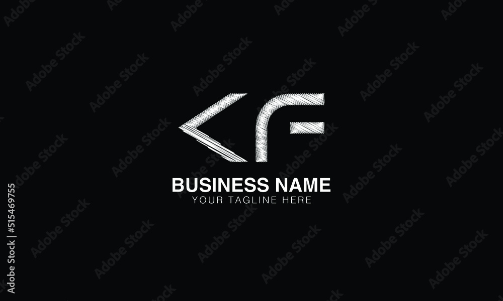 KF initials monogram letter text alphabet logo design Stock Vector ...