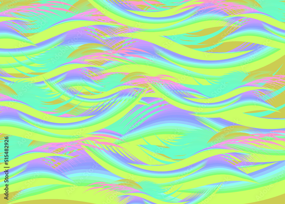 Beautiful wavy colored summer background with blur effect for textiles ...