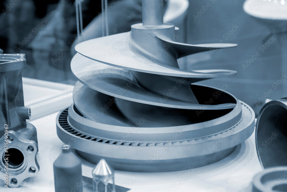 Model object of a large industrial part printed on a 3D printer from ...