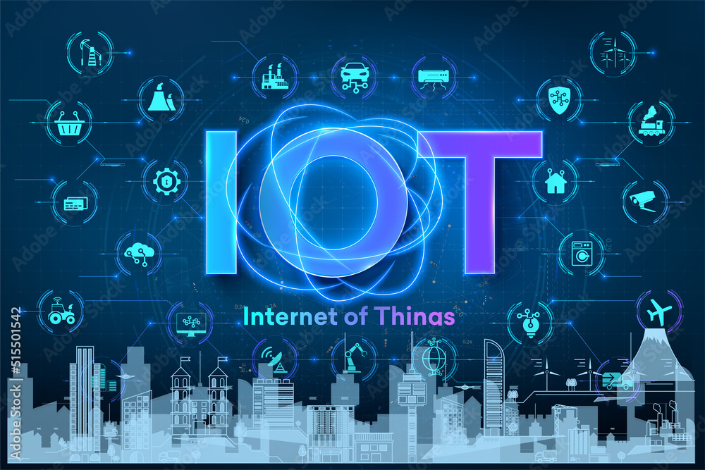 Connecting various high-tech devices to each other. The concept of a ...