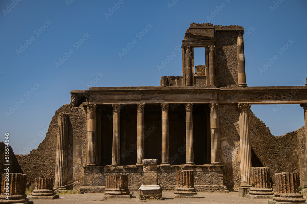 Pompeii, Italy. Ancient city. House of Romulus and Remus. Stock Photo ...