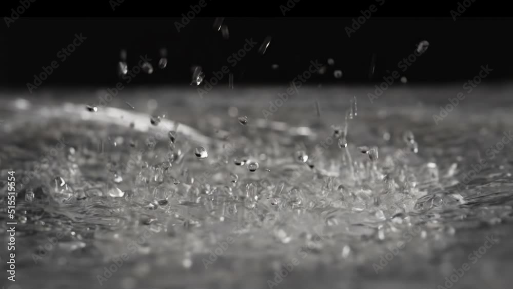 Drops of water vibrate to the beat of sound waves, usable as a creative ...