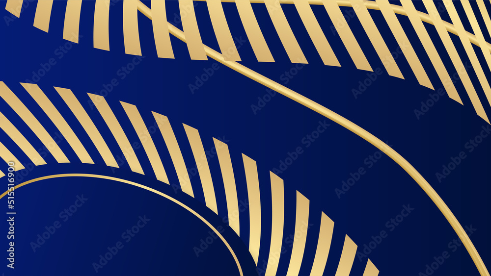 Modern blue and gold abstract background. Abstract geometric shape ...