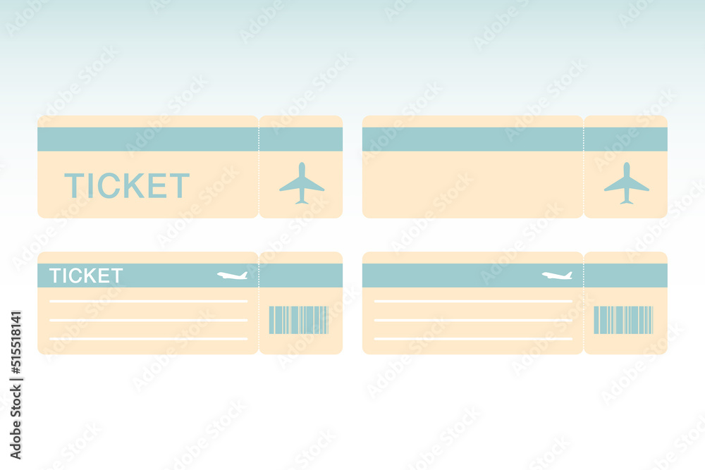 Airline travel boarding pass. Vector ticket illustration. Stock Vector ...