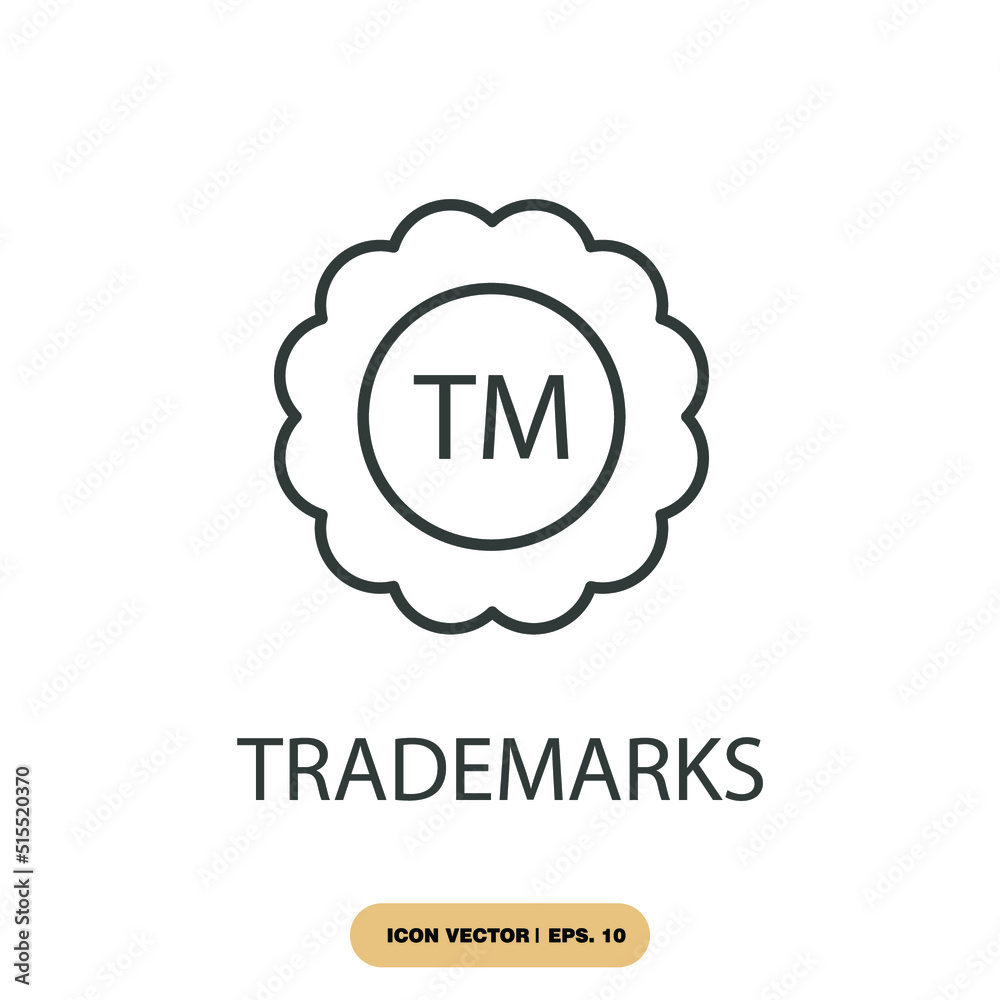 trade marks icons symbol vector elements for infographic web Stock ...
