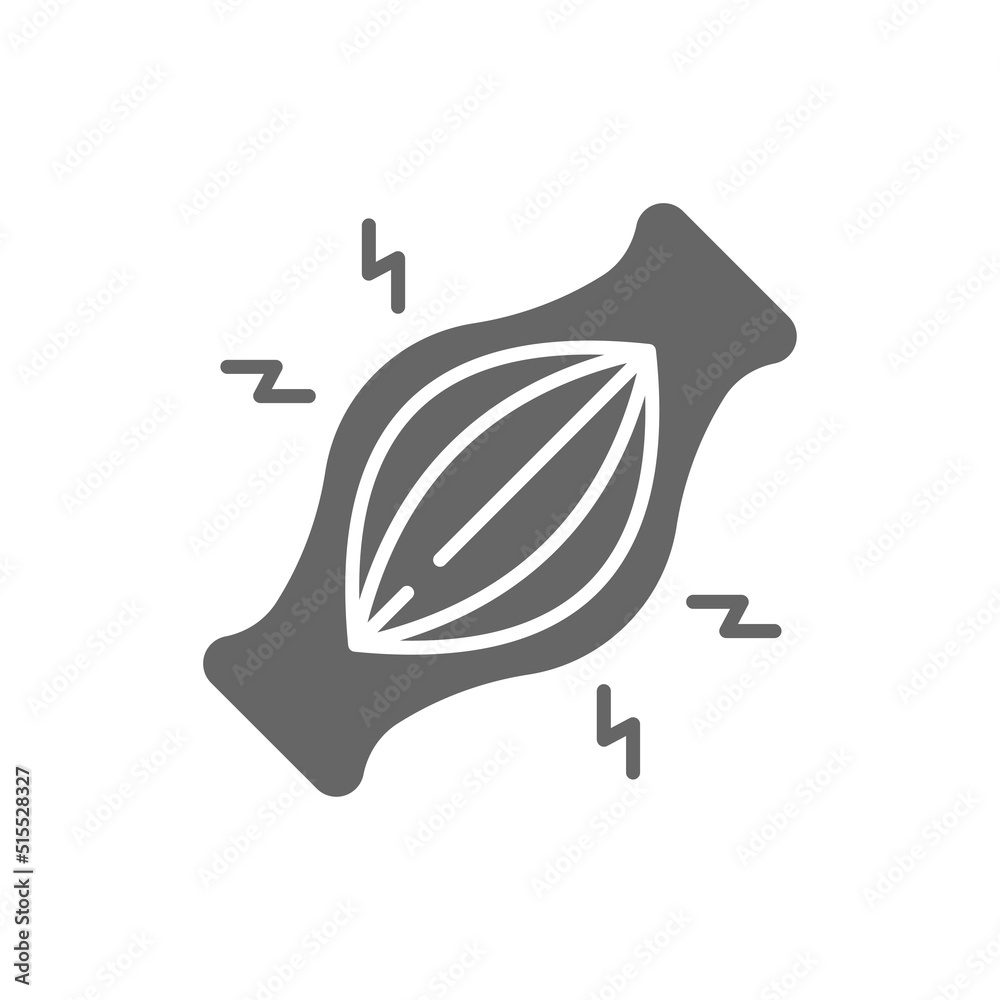 Muscle pain glyph icon. linear style sign for mobile concept and web ...