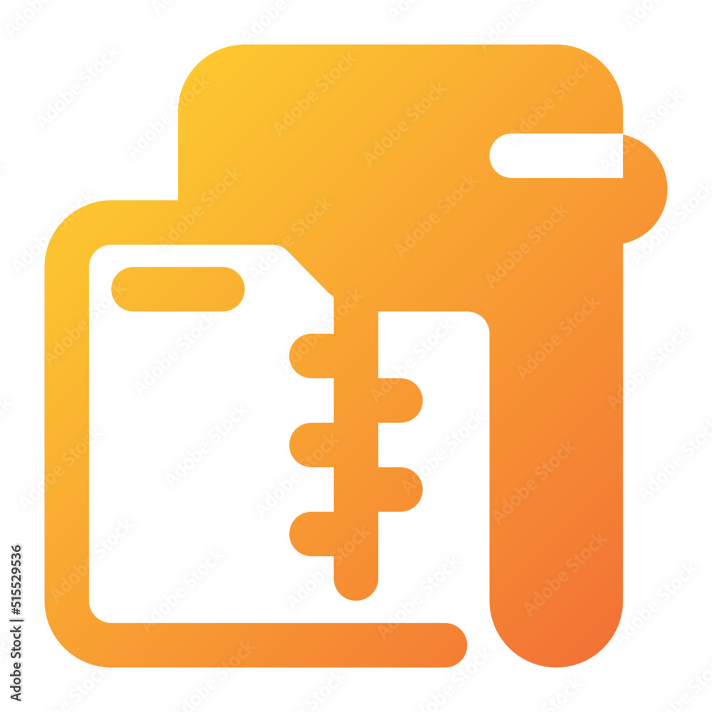 zip folder Icon Illustration Stock Vector | Adobe Stock