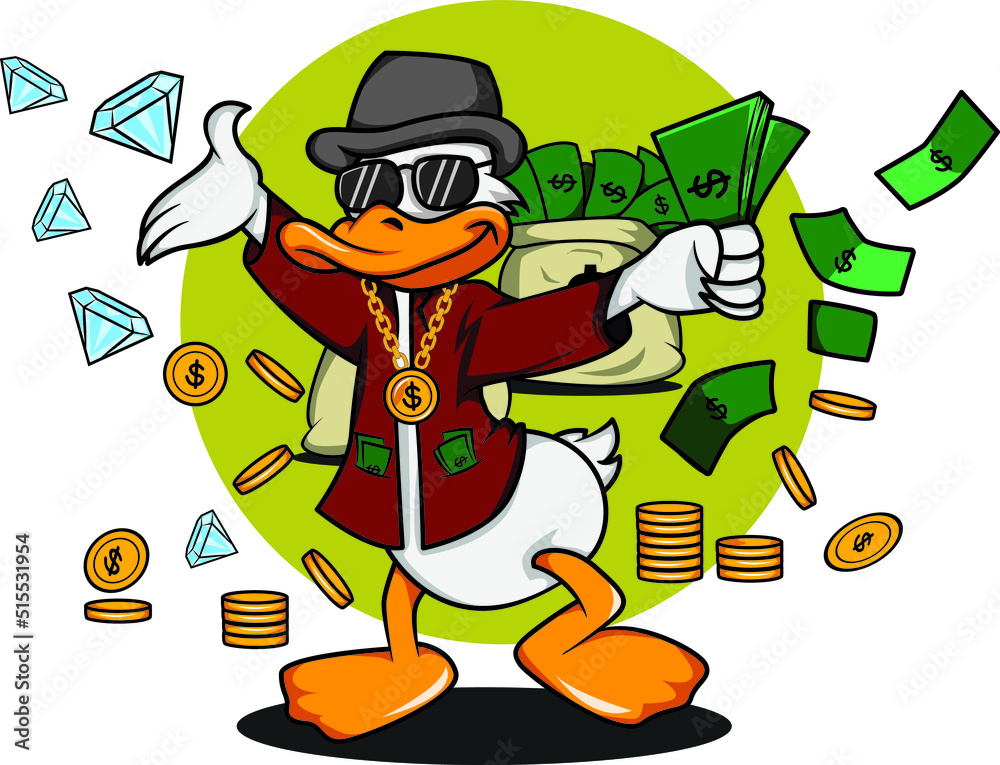 RICH DUCK Stock Vector | Adobe Stock