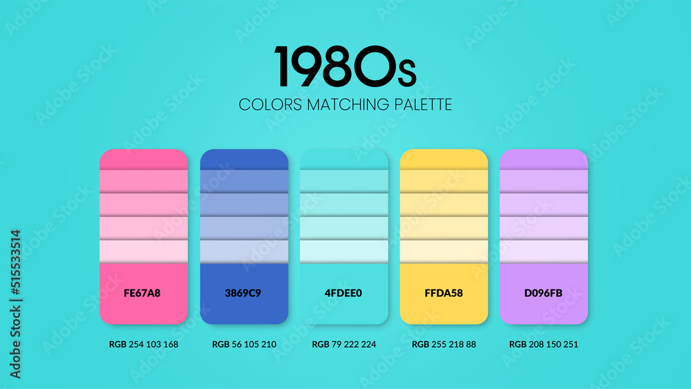 1980s colour schemes ideas. Color Trends combinations and palette guide ...