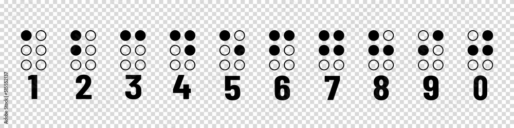 Braille Numbers - Tactile Writing System Used By People Who Are Blind ...