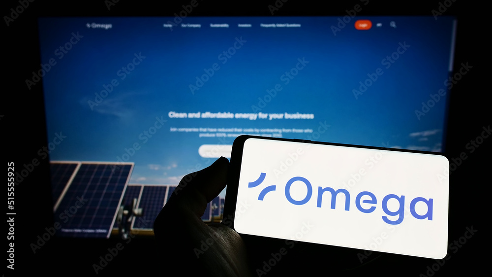 Stuttgart, Germany - 07-03-2022: Person holding smartphone with logo of ...