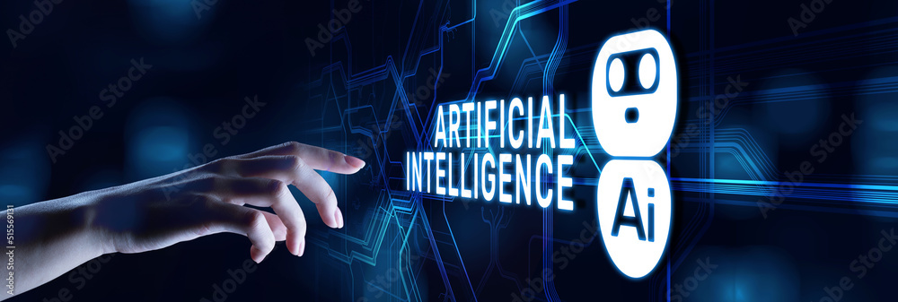 Artificial intelligence AI Neural network deep machine learning concept ...