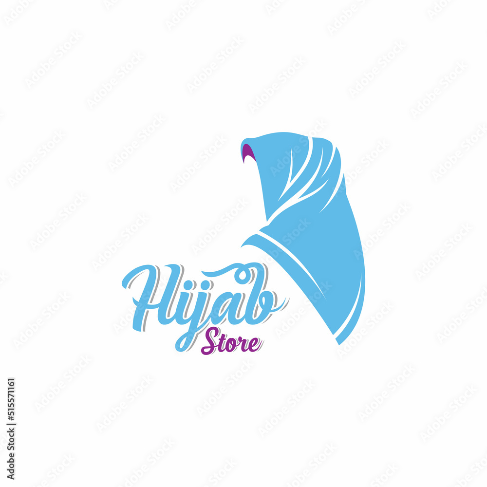 Hijab logo vector hijab vector graphic design Stock Vector | Adobe Stock
