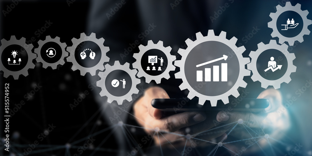 Business, personal development concept. Improving and developing ... Business, personal development concept. Improving and developing ...