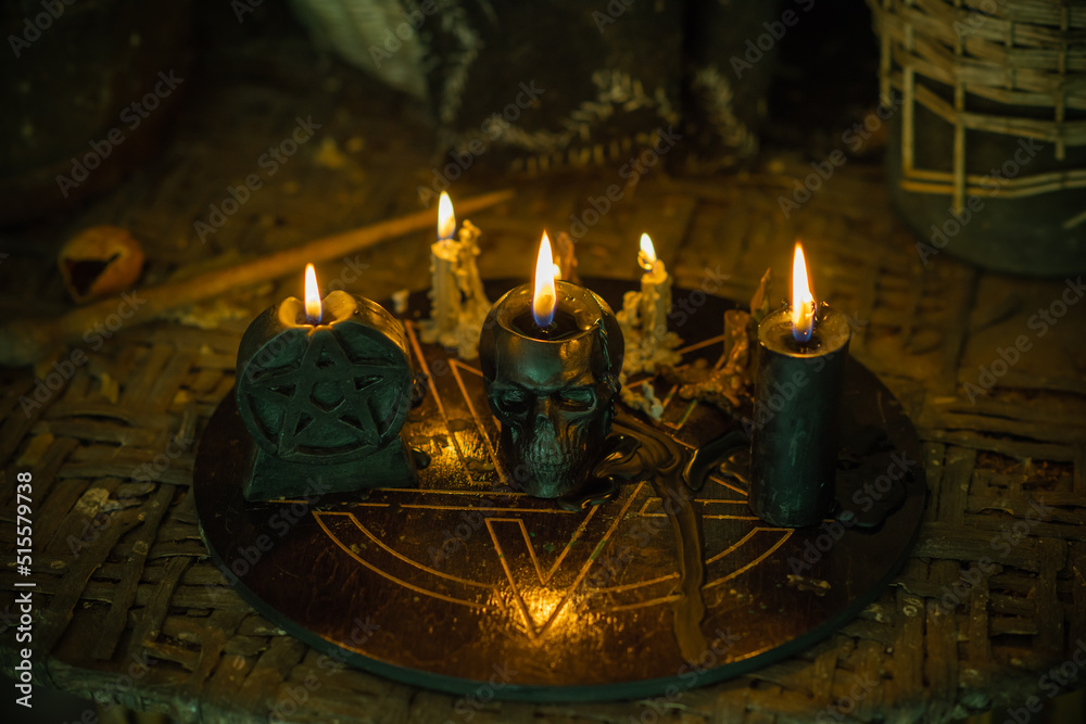 Concept of esoteric, incantation, future predict and paganism, power of ...