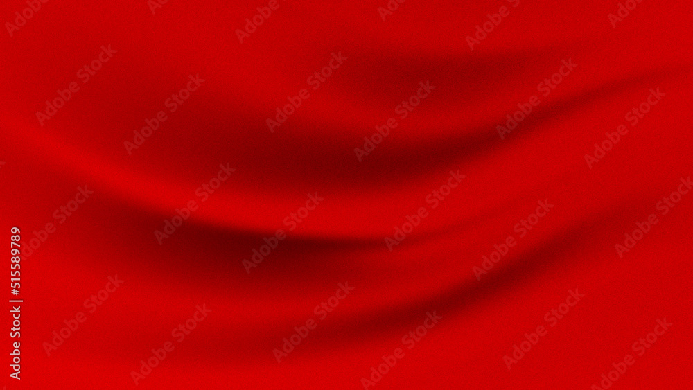 red background abstract cloth or liquid waves illustration of wavy ...
