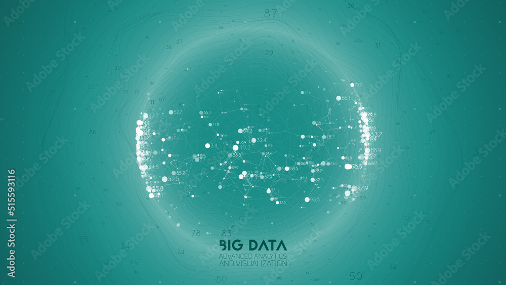 Big data visualization. Futuristic infographic. Information aesthetic ...