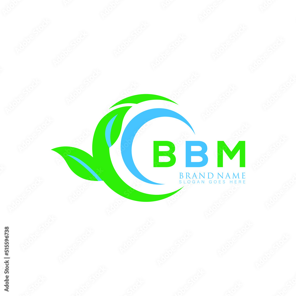 BBM logo design initial creative leaf letter logo. BBM unique letter ...