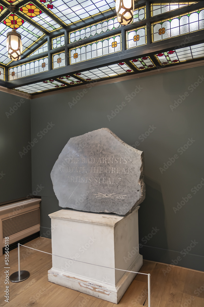 Interior of Amsterdam Moco Museum. Moco Museum (Modern Contemporary ...