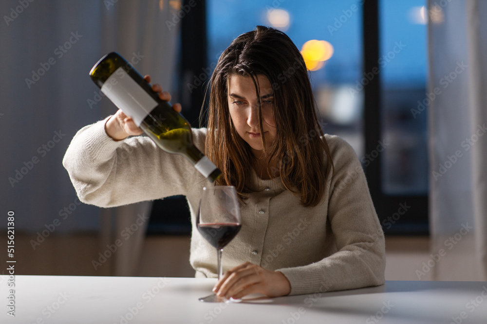 alcoholism, alcohol addiction and people concept - drunk woman or ...