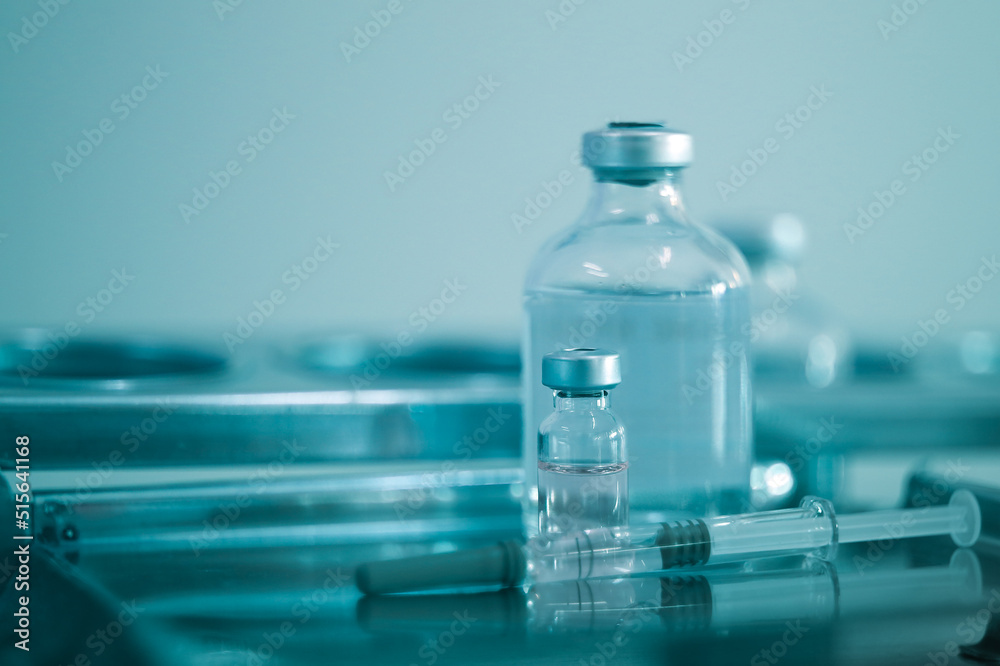Trial vaccine coronavirus deverlopment vial dose flu shot drug needle ...