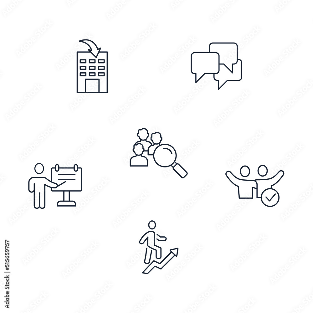 Training and development icons set . Training and development pack ...