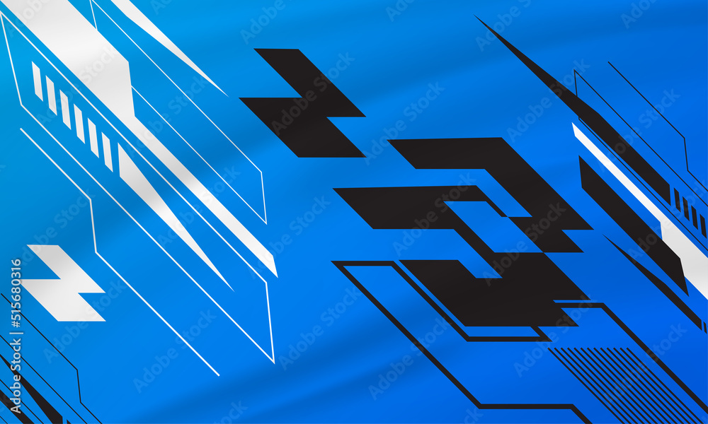 Blue gradient Abstract futuristic background vector. Stock Vector ...