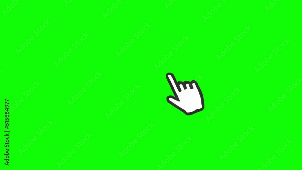 This is hand cursor with green screen. Moving cursor with green screen ...