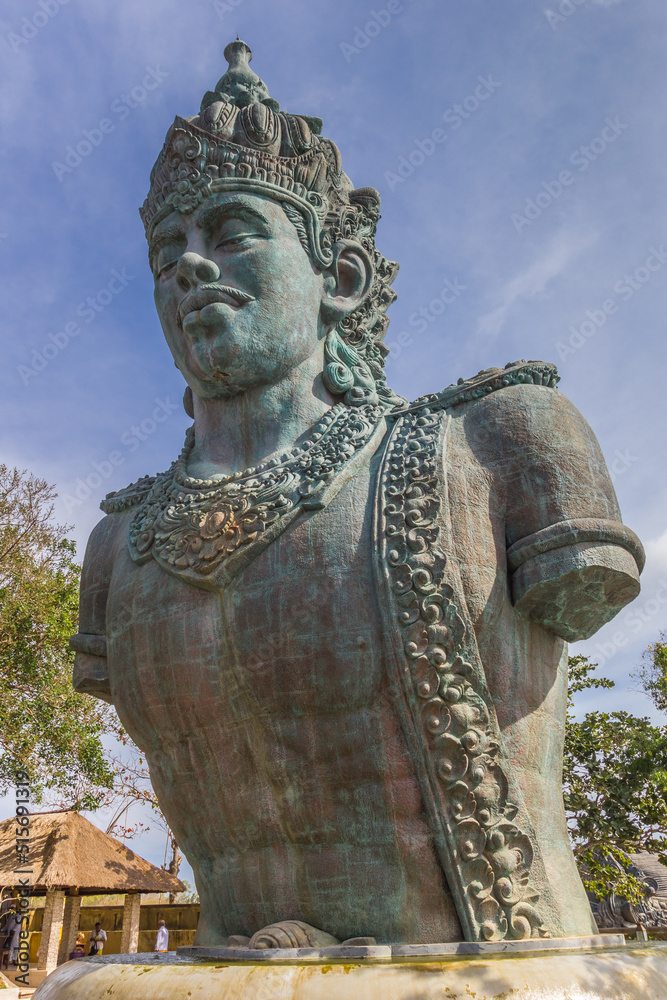 Giant statue in the Garuda Wisnu Kencana Cultural Park, Indonesia Stock ...