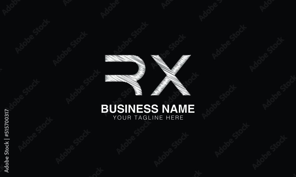 RX initials monogram letter text alphabet logo design Stock Vector ...