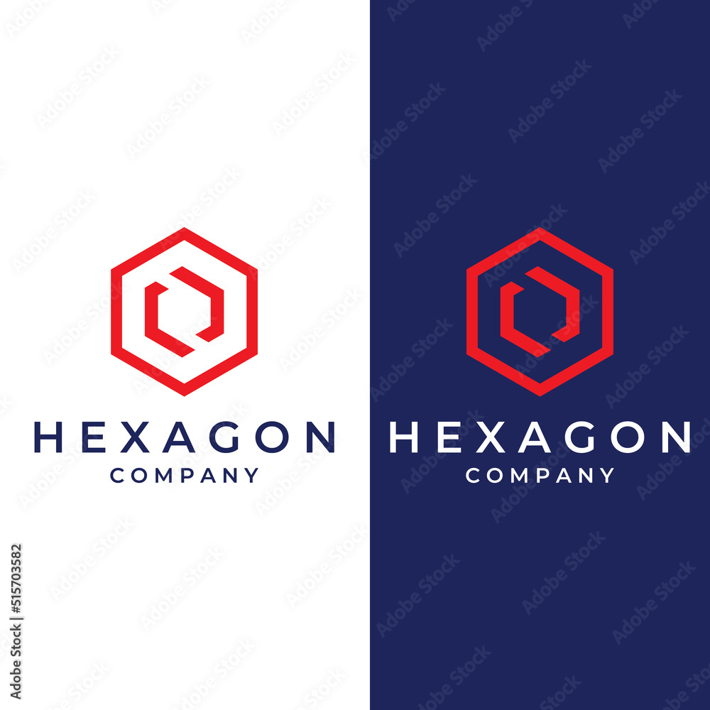 Logo box hexagon or cube and technology hexagon logo creative simple ...