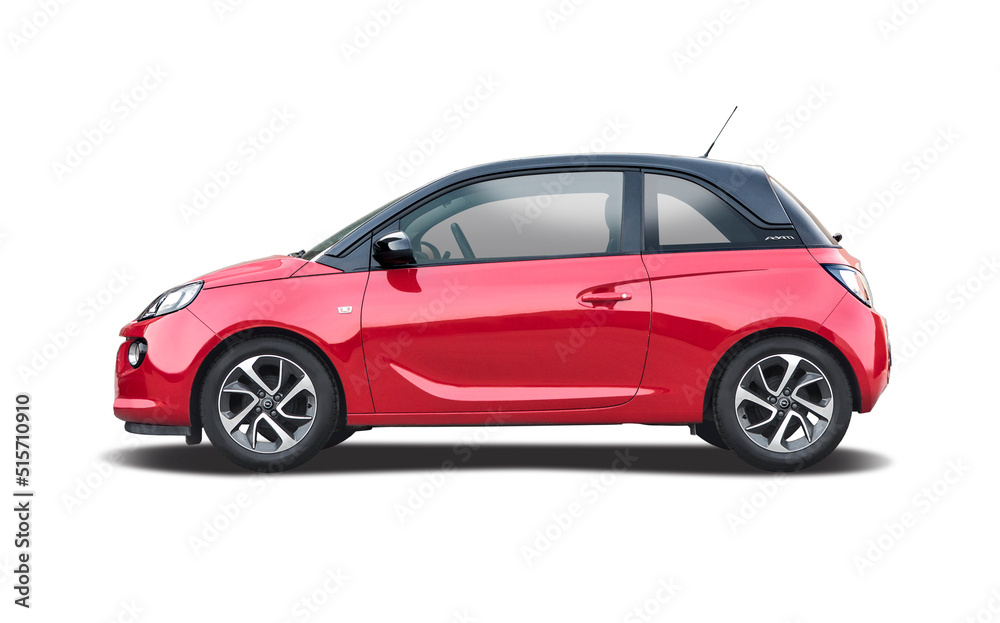 Opel Adam car, side view isolated on white background, 18 January 2019 ...