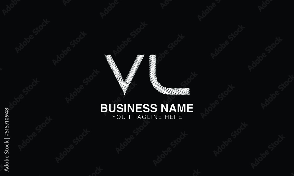 VL initials monogram letter text alphabet logo design Stock Vector ...