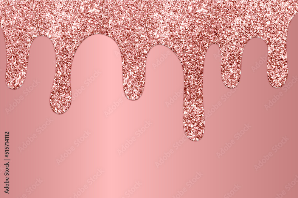 Rose Gold dripping glitter background, Dripping Glitter Background ...