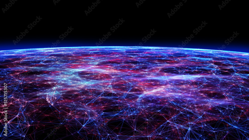 Technology background transmission lines Earth/Connection lines Around ...