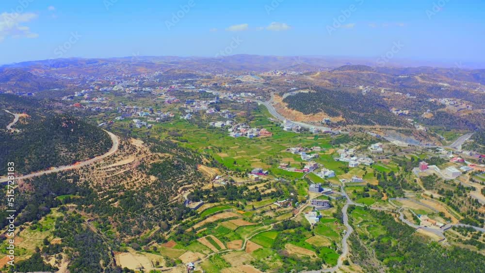 Aerial view of Al Namas is a province in Asir Province, Saudi Arabia ...