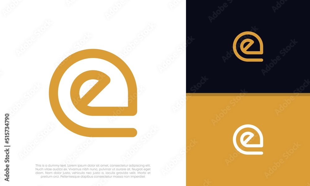 Initials E logo design. Initial Letter Logo. Stock Vector | Adobe Stock