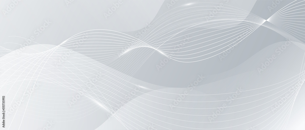 Gray and white abstract background with flowing particles. Digital ...