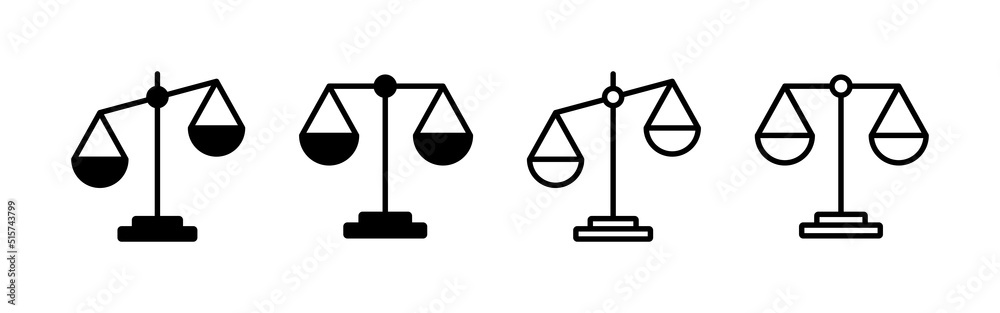 Scales icon vector. Law scale icon. Justice sign and symbol Stock ...