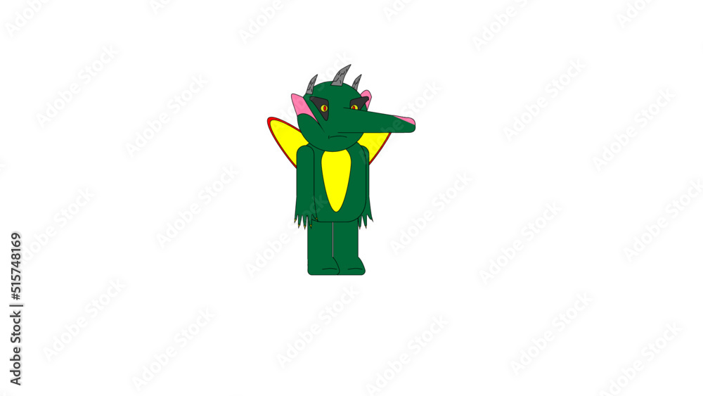 Green Monster Puppet for Character Animator Stock Vector | Adobe Stock