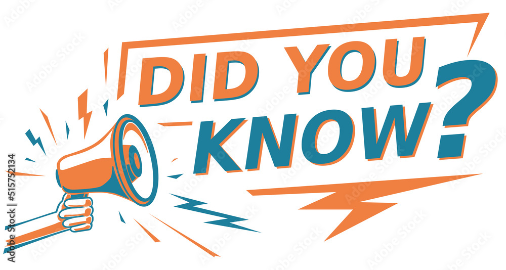 Did you know - sign with megaphone Stock Vector | Adobe Stock