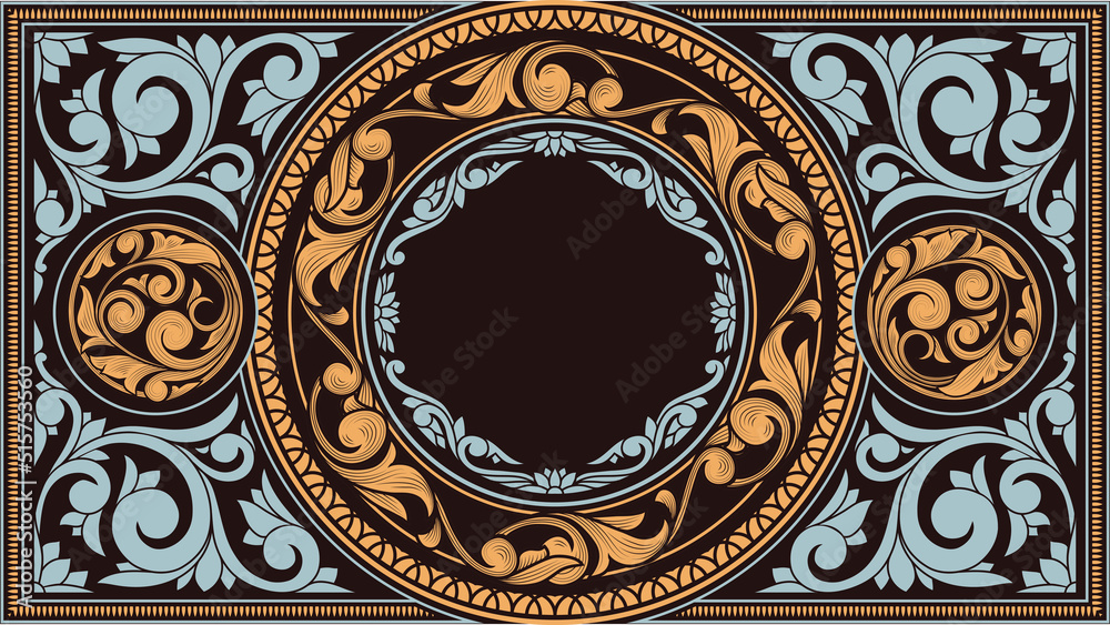 Ornate elegant decorative vintage blank card Stock Vector | Adobe Stock