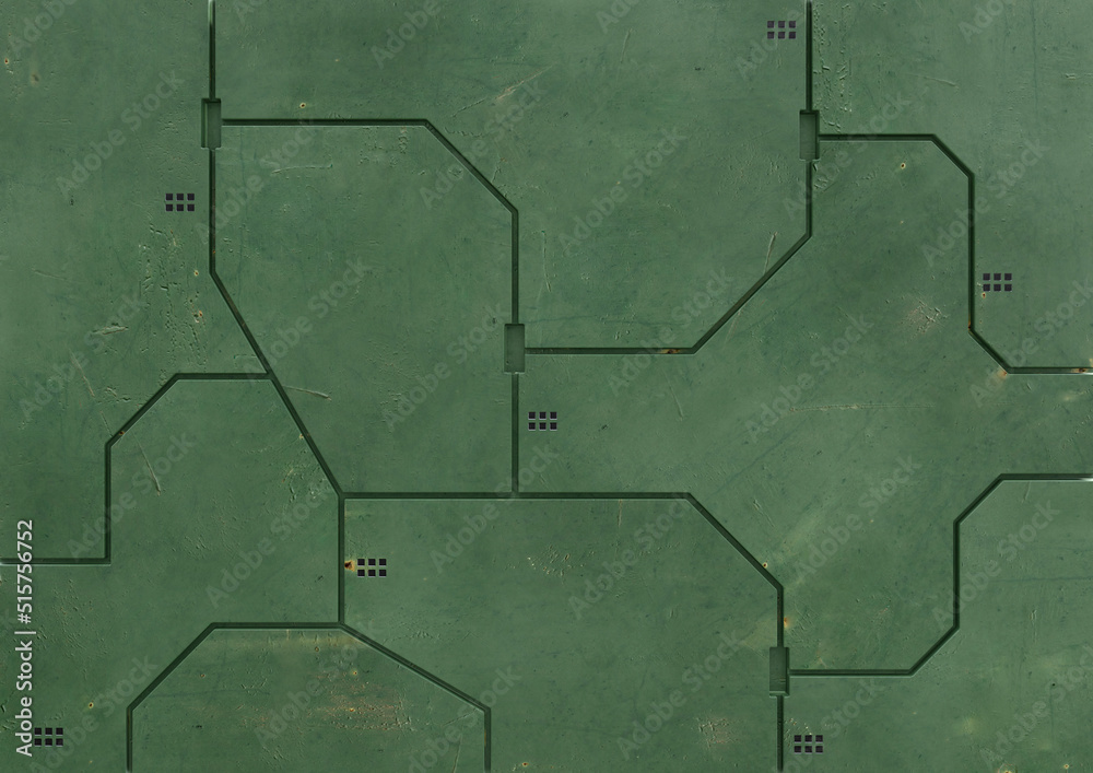 Military SciFi Panels Spaceship hull. Futuristic geometric pattern and ...