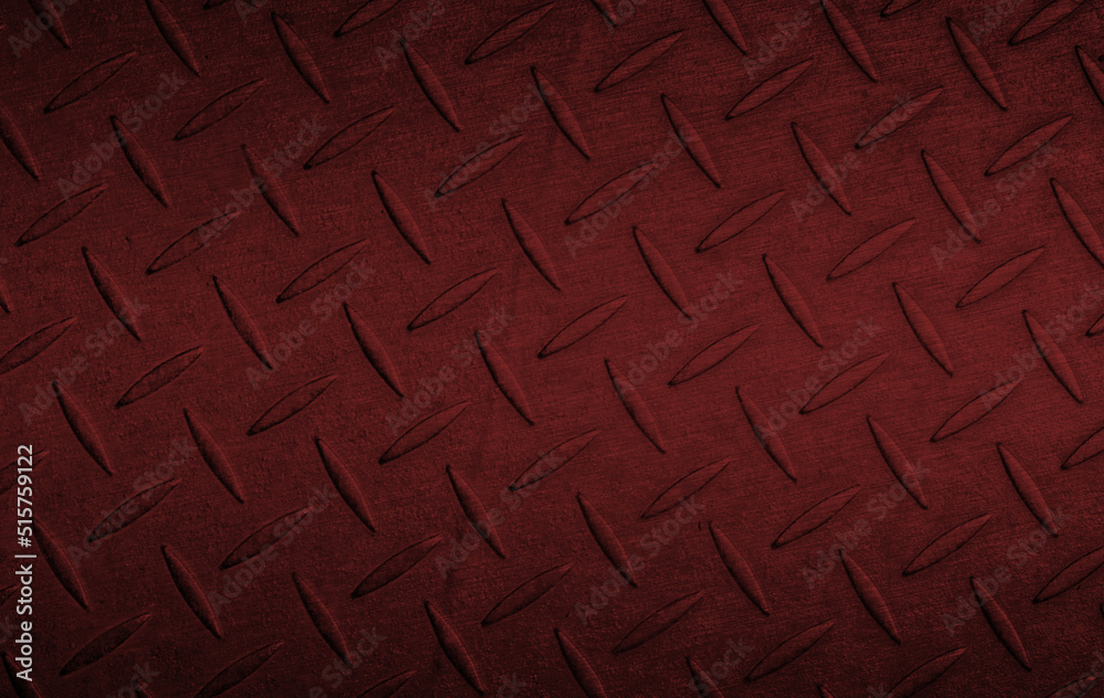 Seamless Metal Floor Plate With Diamond Pattern red metal background or ...