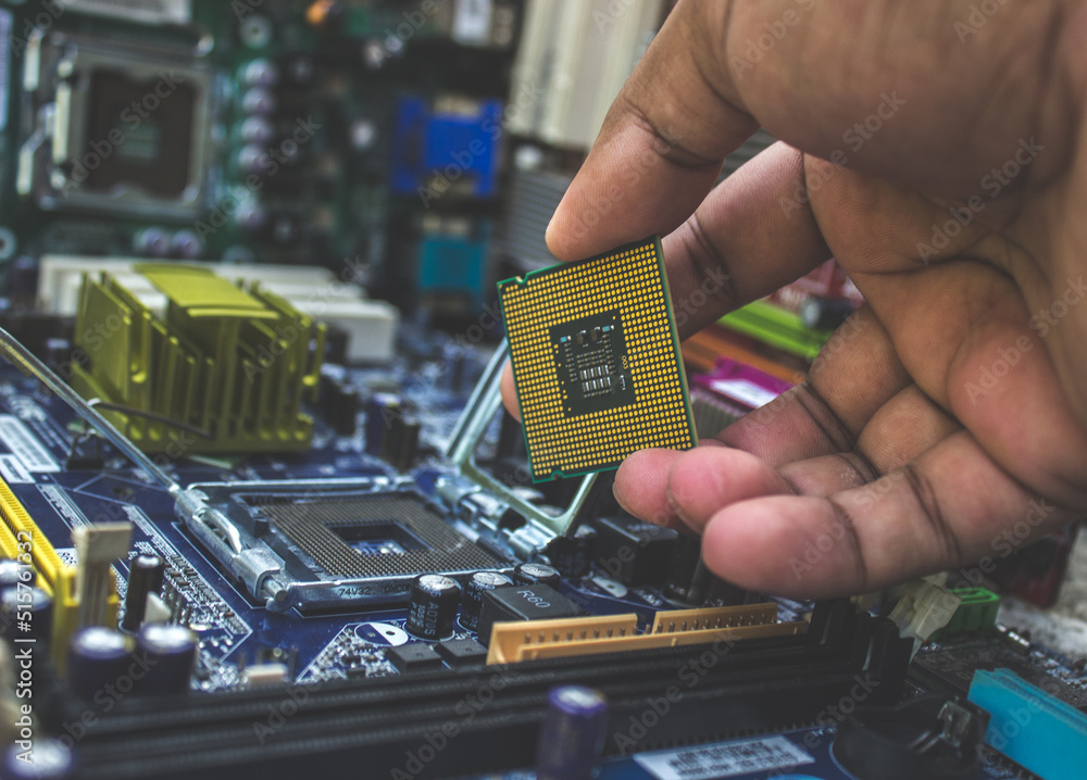 Computer Motherboard CPU | Processor Socket | LGA Stock Photo | Adobe Stock