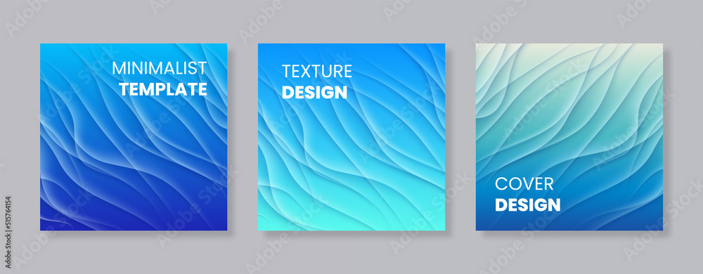 Dynamic wavy light and shadow texture background with blue and yellow ...