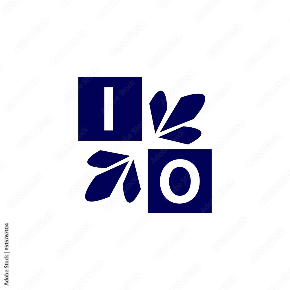 Simple rectangle and modern IO letter art, symbol, logo design for your ...
